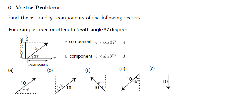 Solved 1. Pythagorean Theorem. Find x : (a) (t (c)6. Vector | Chegg.com