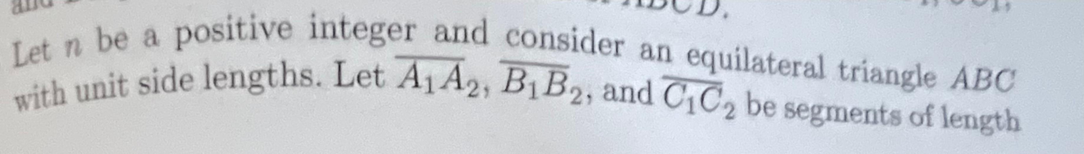 Let n be a positive integer and consider an | Chegg.com
