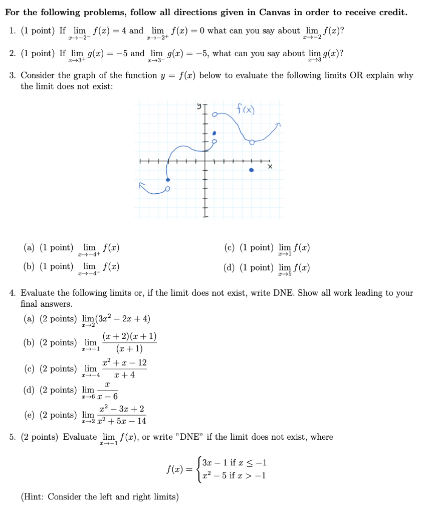 Solved For the following problems, follow all directions | Chegg.com
