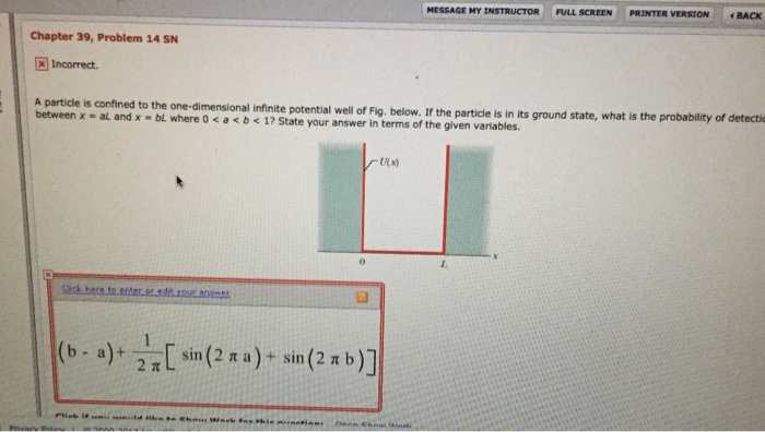 Solved A particle is confined to the one-dimensional | Chegg.com Solved A particle is confined to the one-dimensional | Chegg.com
