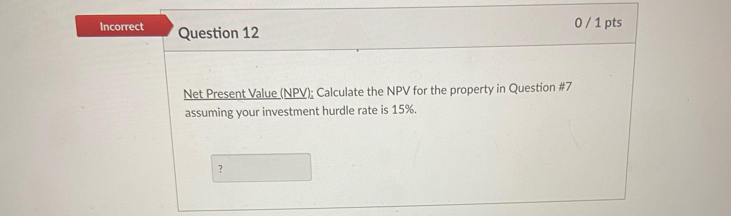 Net Present Value (NPV): Calculate the NPV for the | Chegg.com