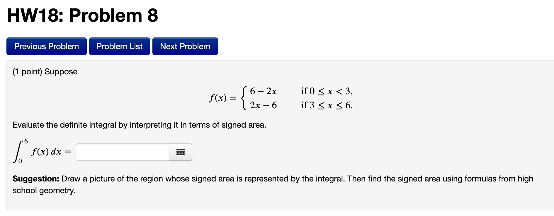 Solved HW18: Problem 8 Previous Problem Problem List Next | Chegg.com