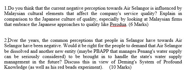 Solved 1. Do you think that the current negative perception | Chegg.com