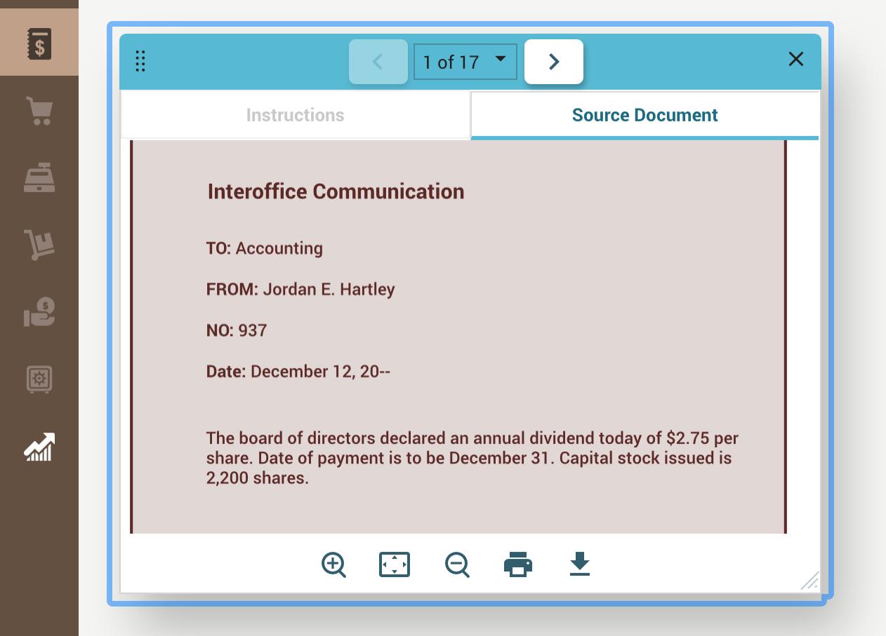 Solved $ 1 of 17 Х Instructions Source Document Interoffice | Chegg.com