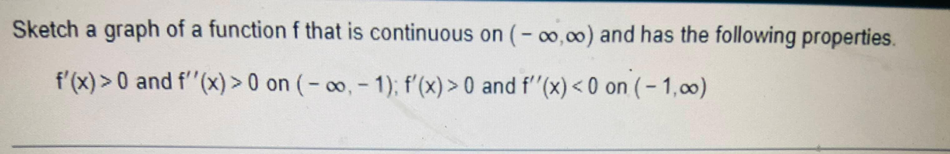 Solved Sketch a graph of a function f that is continuous on | Chegg.com