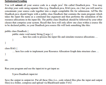 Solved Details Your task is to construct the RAG and detect | Chegg.com