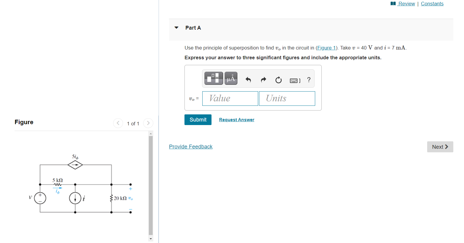 Solved A Review Constants Part A Use the principle of | Chegg.com