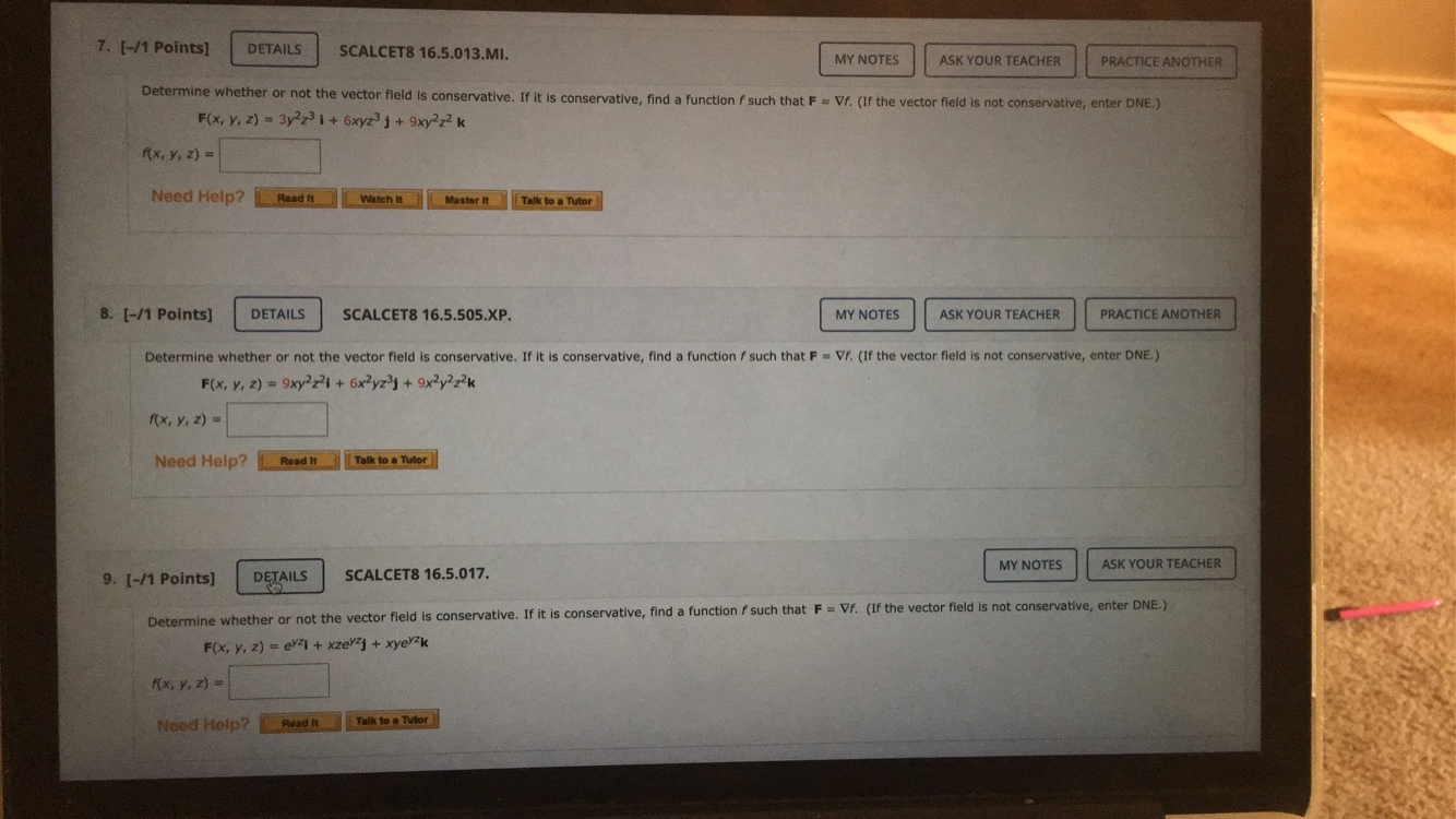 Solved 7. (-/1 Points) DETAILS SCALCET8 16.5.013.MI. MY | Chegg.com