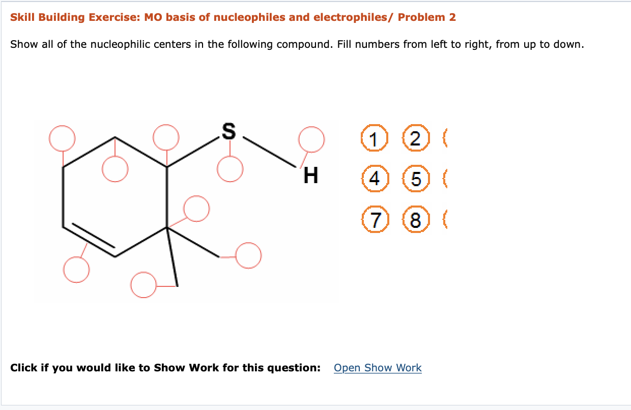Solved Skill Building Exercise: MO basis of nucleophiles and | Chegg.com