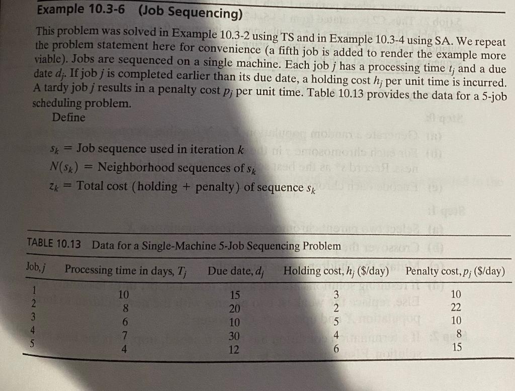 Example 10.3-6 (Job Sequencing) This problem was | Chegg.com