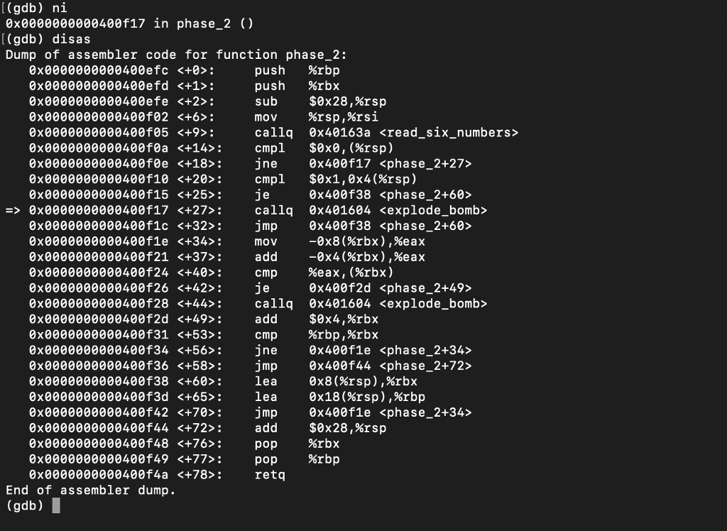 Solved I'm working on a binary bomb phase_2 and I can't | Chegg.com