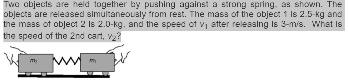 Solved Two objects are held together by pushing against a | Chegg.com