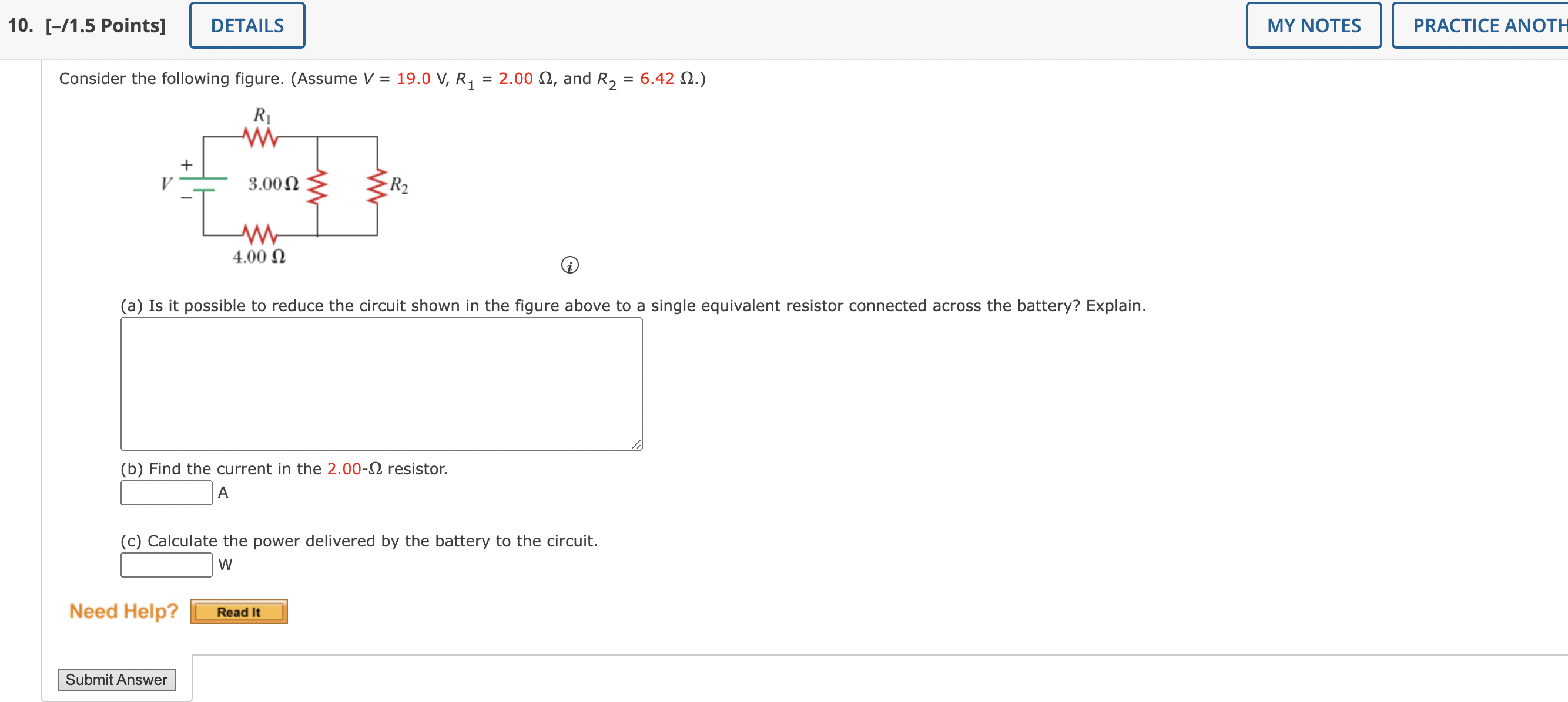 Solved Consider the circuit shown below. (Assume ε=24.0 | Chegg.com