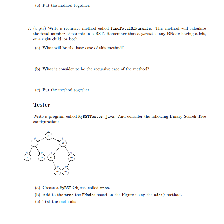 Solved Binary Search Trees Lab # 1: Implementation For this | Chegg.com