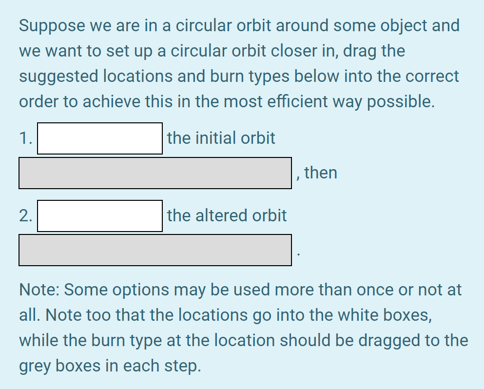 Solved Suppose we are in a circular orbit around some object | Chegg.com