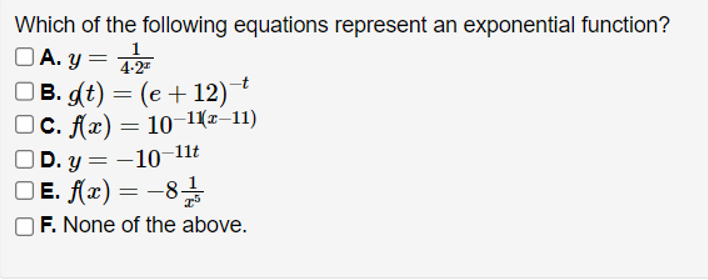 Solved Which of the following equations represent an | Chegg.com