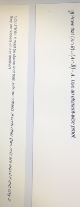 Solved Prove that (A Intersection B) Union (A Intersection | Chegg.com