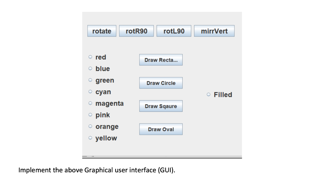 rotate rotR90 rotL90 mirrVert o red Draw Recta... o | Chegg.com