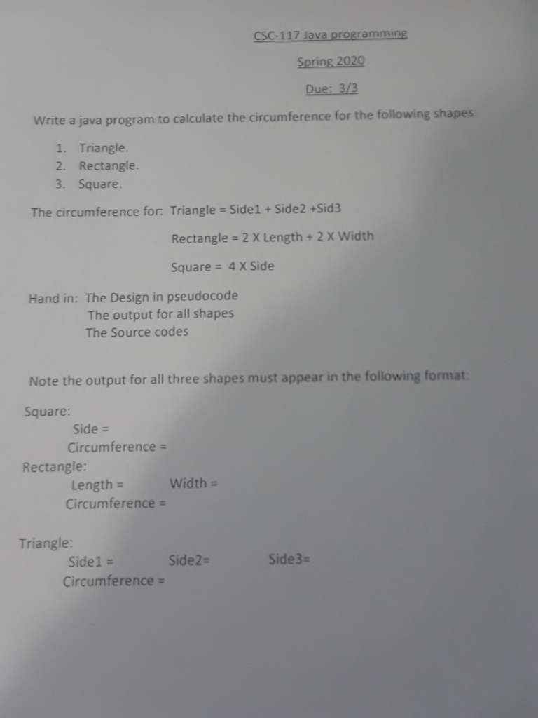 Solved -Use a if else statement to give a choice between the | Chegg.com