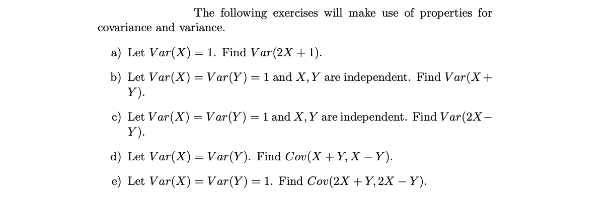 Solved The following exercises will make use of properties | Chegg.com