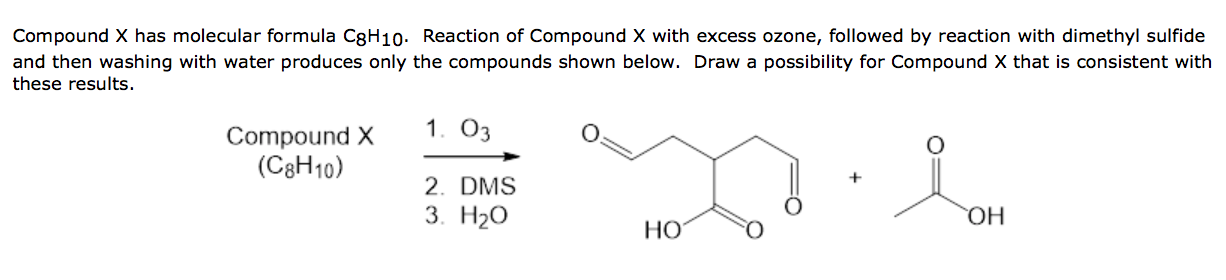 Solved Compound X has molecular formula C8H10. Reaction of | Chegg.com