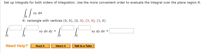 Solved Set up integrals for both orders of integration. Use | Chegg.com