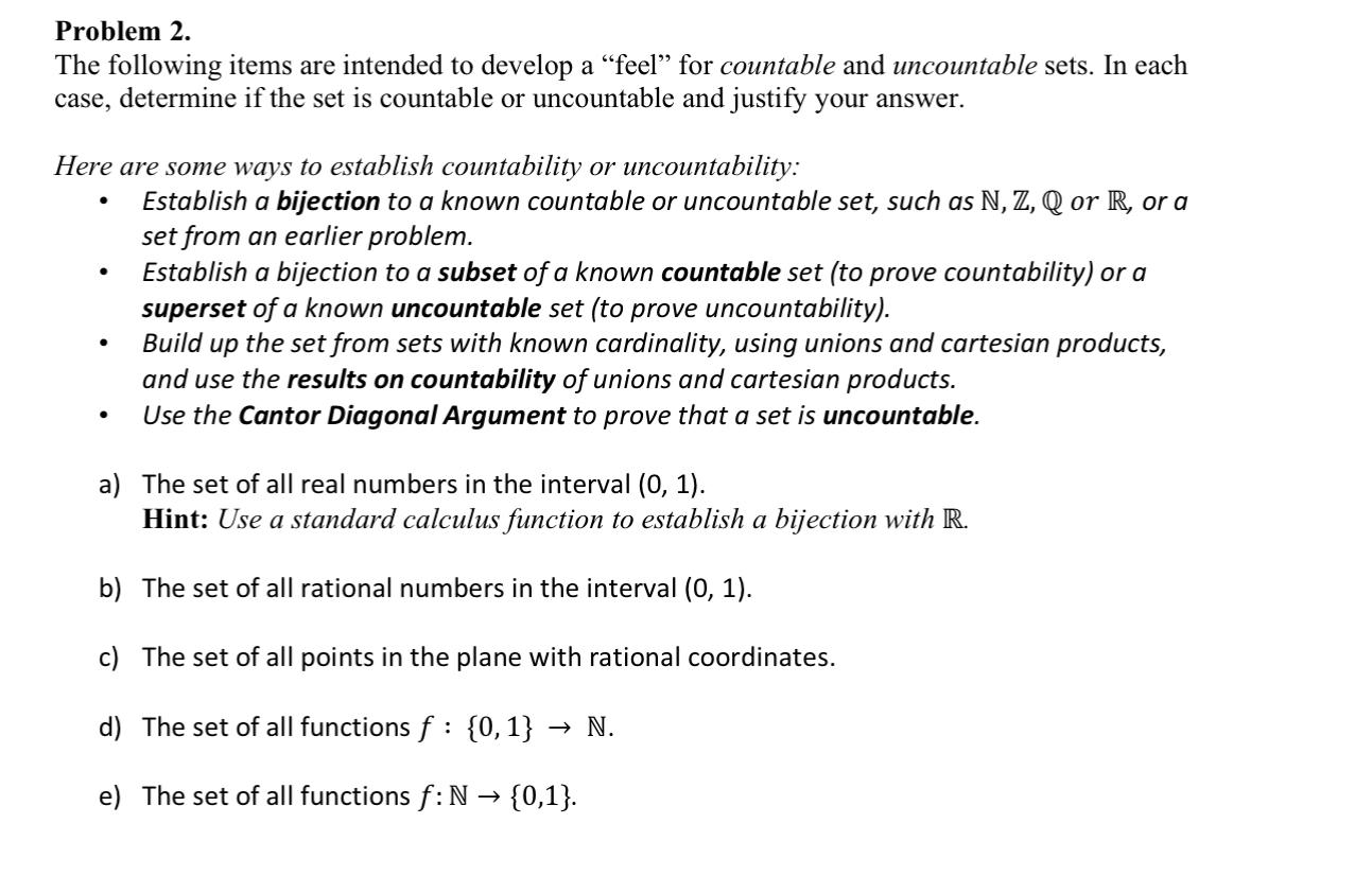 Solved Problem 2. The following items are intended to | Chegg.com