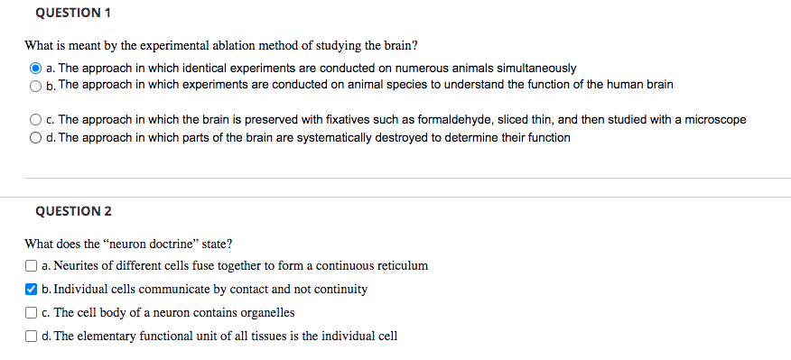 Solved QUESTION 1 What is meant by the experimental ablation | Chegg.com