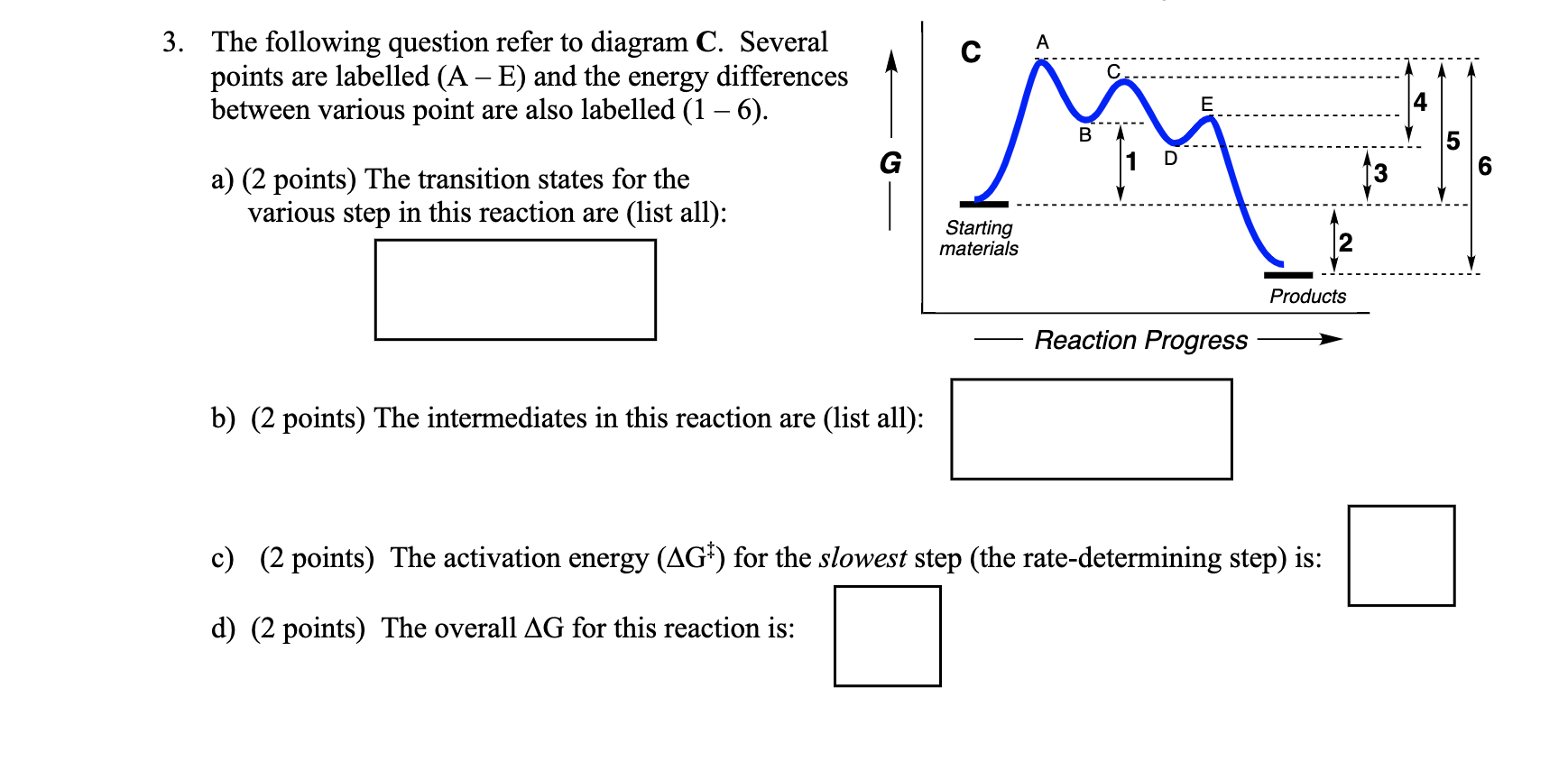 Solved A 3. The following question refer to diagram C. | Chegg.com