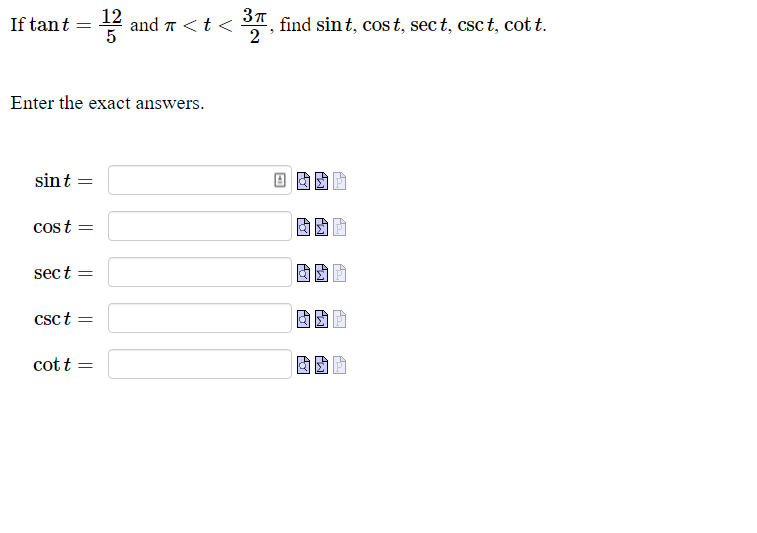 Solved If tant = 12 and 1