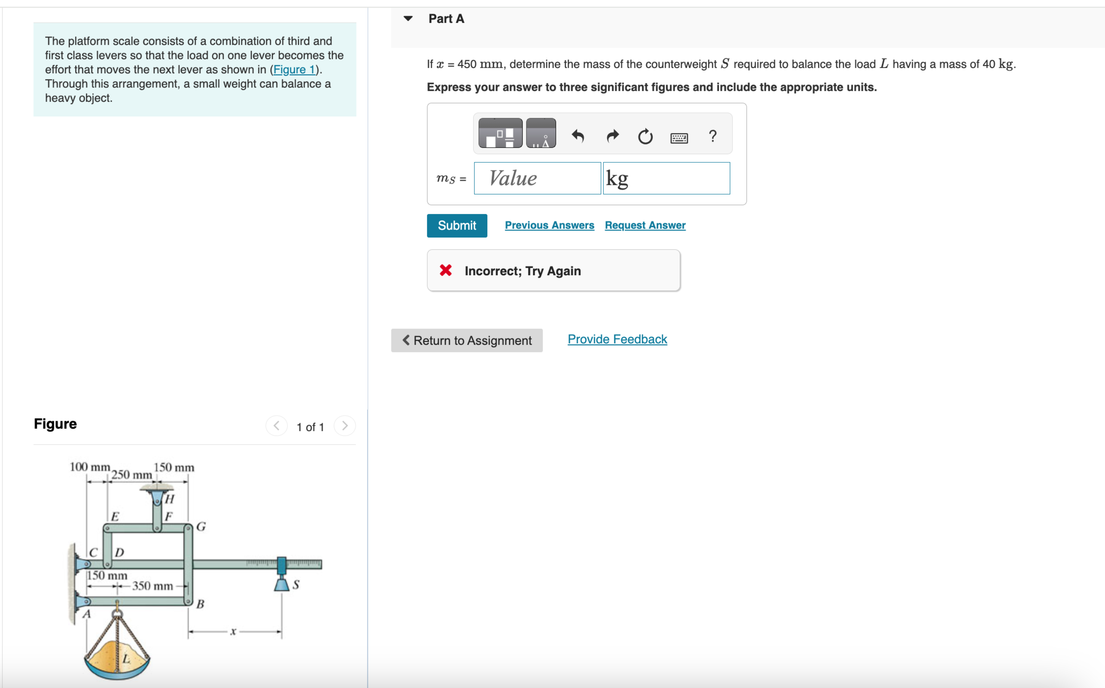 [Solved]: The platform scale consists of a combination of t