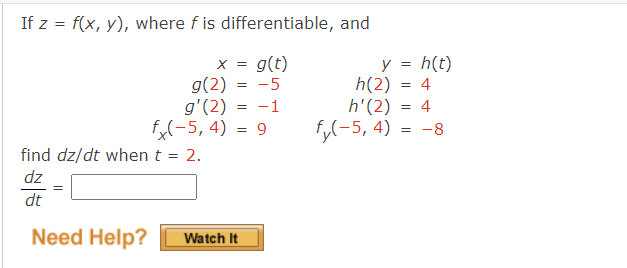 Solved If z=f(x,y), ﻿where f is ﻿differentiable, | Chegg.com