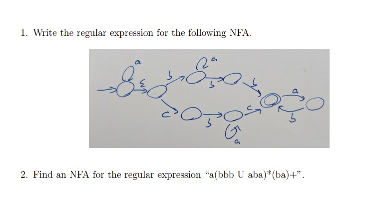 Solved 1. Write the regular expression for the following | Chegg.com Solved 1. Write the regular expression for the following | Chegg.com