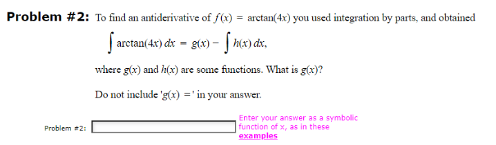 Solved Problem \# 2: To find an antiderivative of | Chegg.com