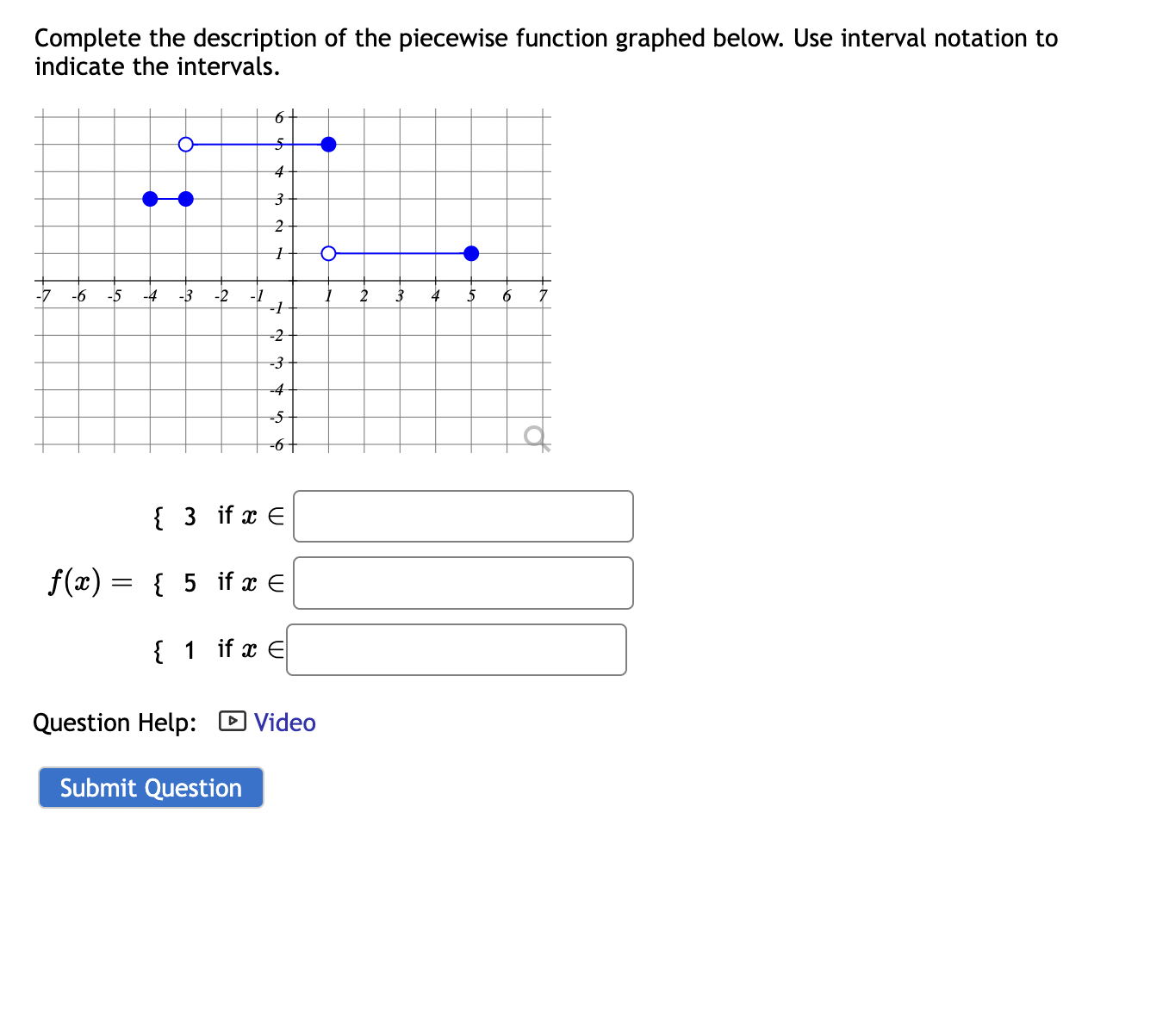 Solved Complete the description of the piecewise function | Chegg.com