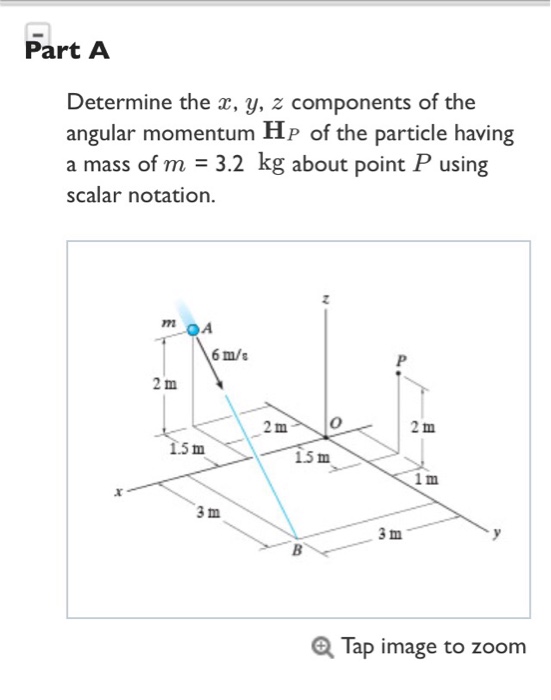 Solved Part A Determine The X Y Z Components Of The