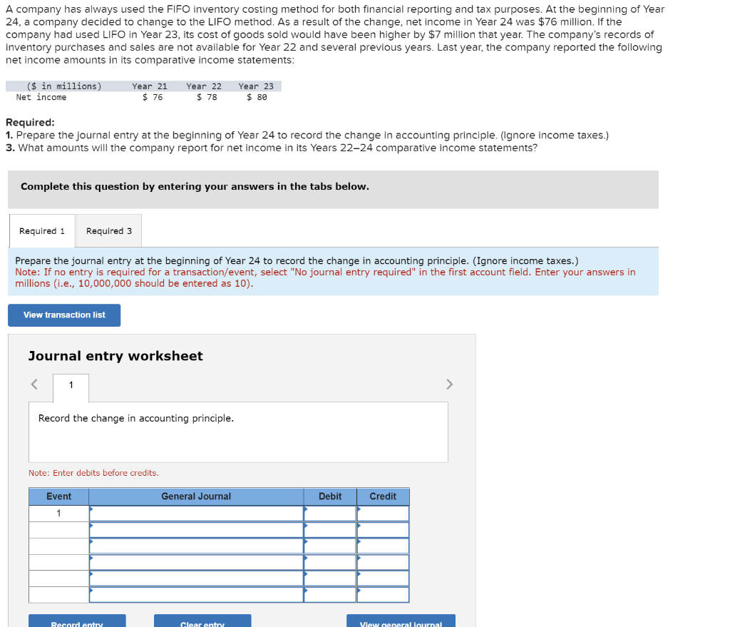 Solved A company has always used the FIFO inventory costing | Chegg.com