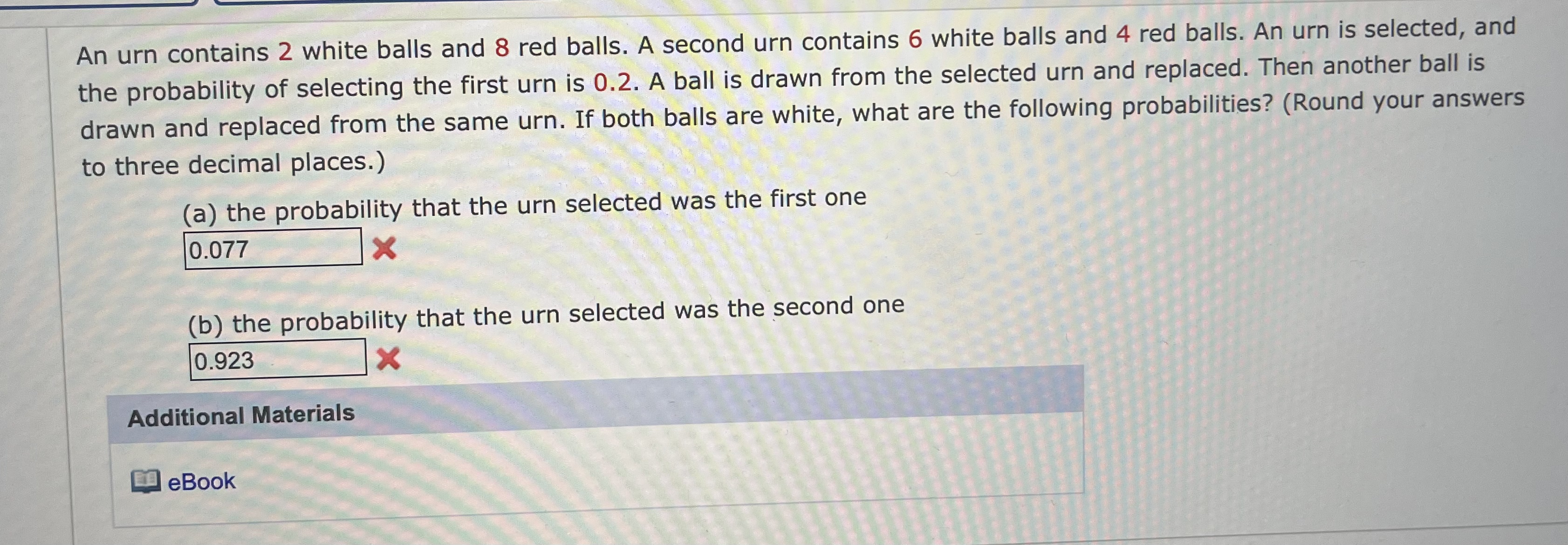 Solved An urn contains 2 white balls and 8 red balls. A | Chegg.com Solved An urn contains 2 white balls and 8 red balls. A | Chegg.com