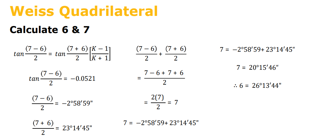 Weiss Quadrilateral Calculate K | Chegg.com