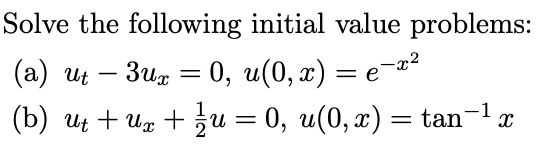 Solved Solve the following initial value problems: (a) | Chegg.com