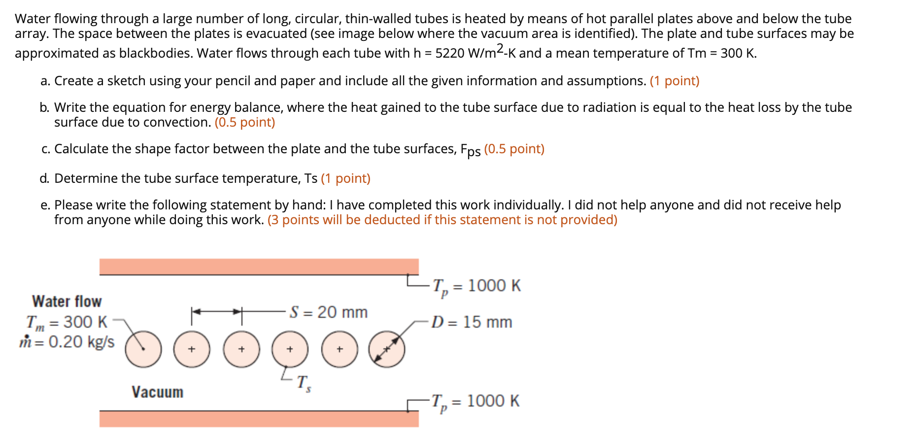 Solved array. The Water flowing through a large number of | Chegg.com
