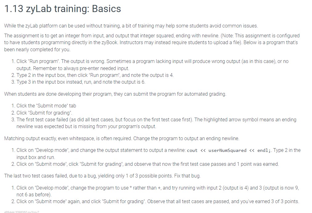 Solved While the zyLab platform can be used without | Chegg.com