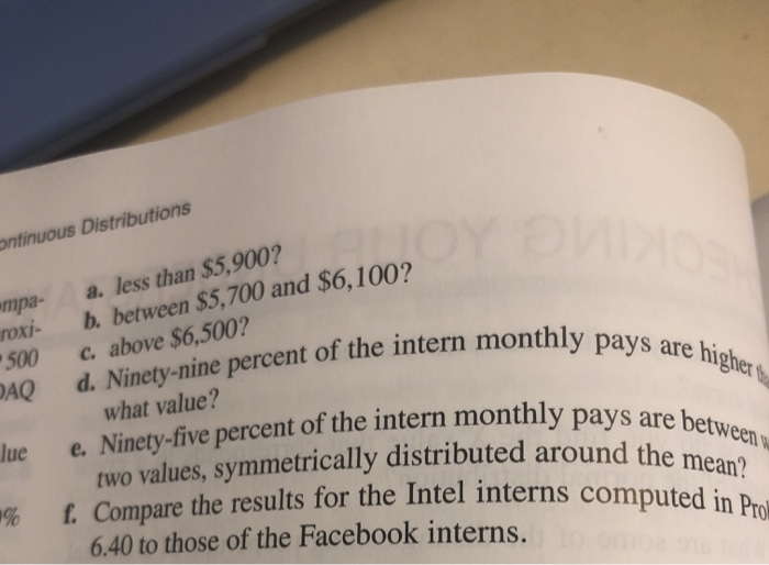 Solved two values, symmetrically distributed around the | Chegg.com