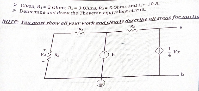 Solved > Given, R1=2 Ohms, R2=3 ohms, R3=5 ohms and I1=10 A. | Chegg.com