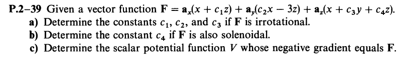 Solved P.2-39 Given a vector function | Chegg.com