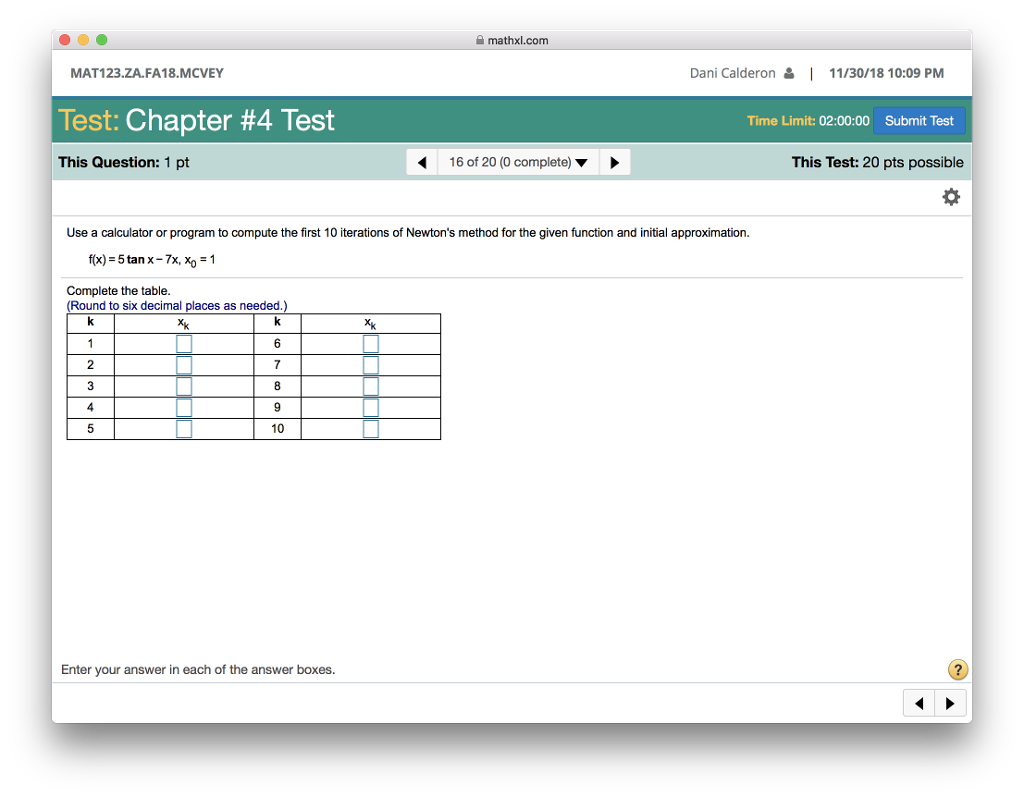 Solved 슬 mathxl.com MAT123.ZA.FA18.MCVEY Dani | Chegg.com