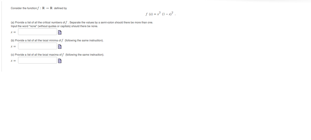 Solved Consider the function f:R-R defined by f ()x (1-x) | Chegg.com