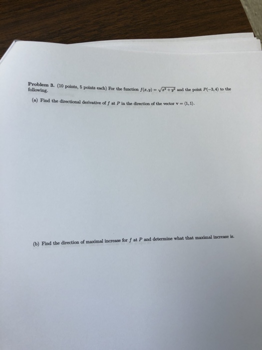 Solved Problem 3. ( 10 points, 5 points each) For the | Chegg.com