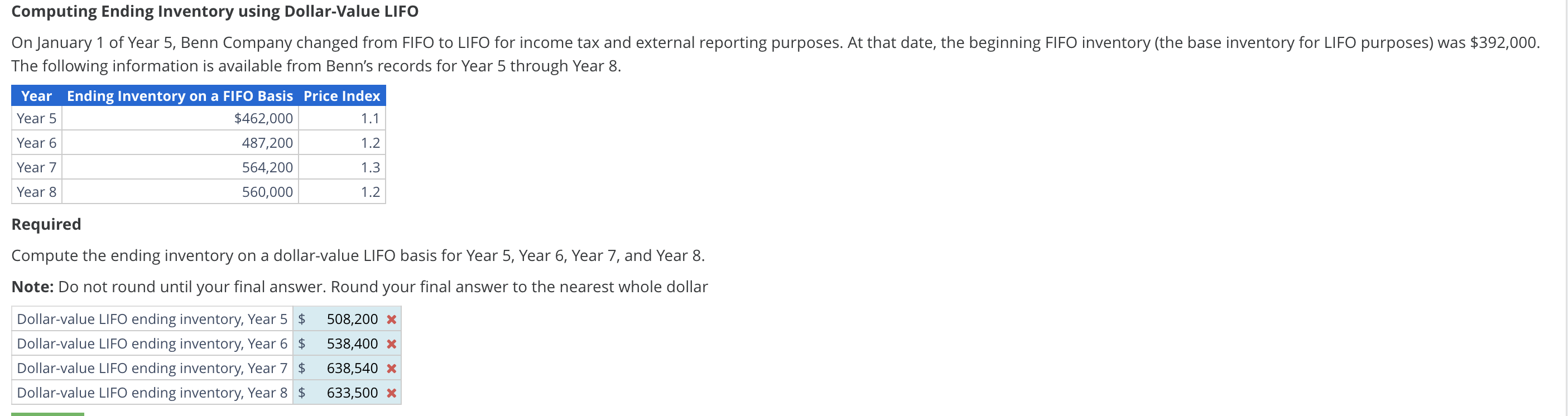 Solved Computing Ending Inventory using Dollar-Value LIFO | Chegg.com