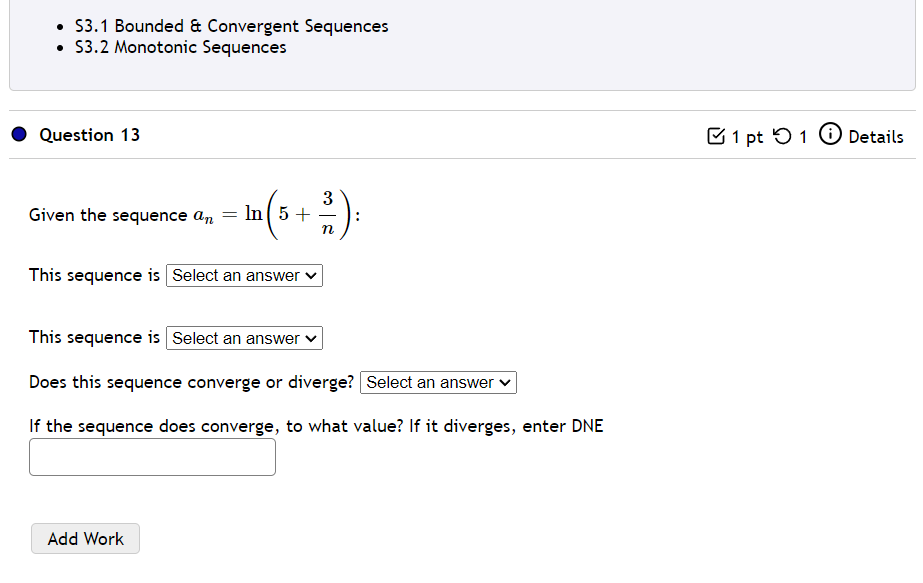 Solved this sequence is unbounded / bounded this sequence | Chegg.com